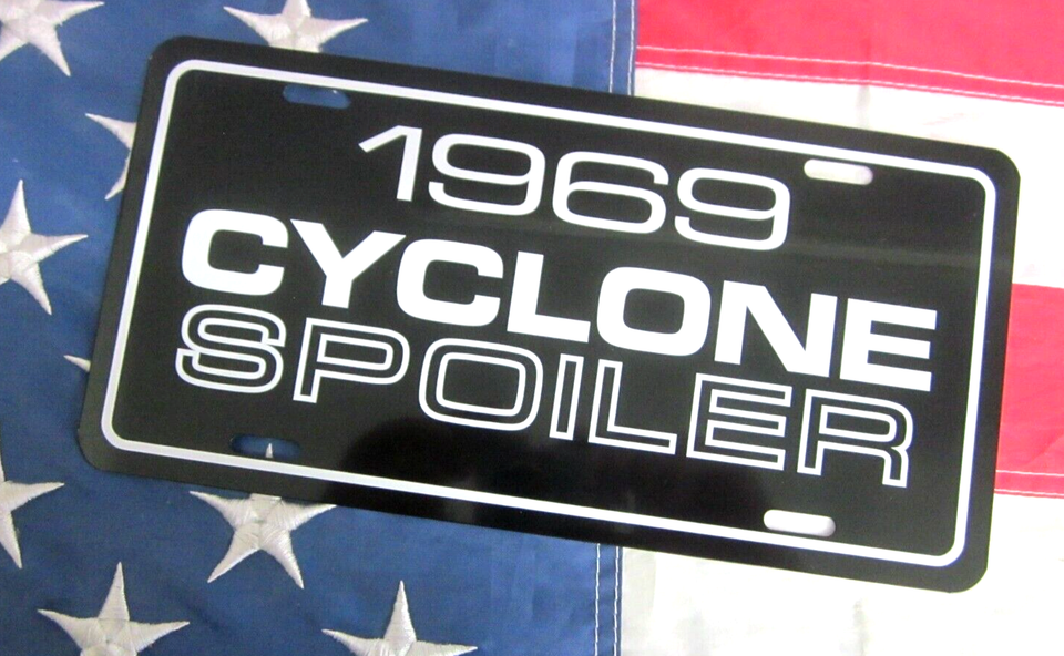 1969 Mercury Cyclone Spoiler license plate tag 69 428 super cobra jet ...