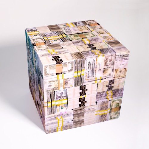Hush Money Money Cube End Table – Hyper Realistic From All Sides Fast ...
