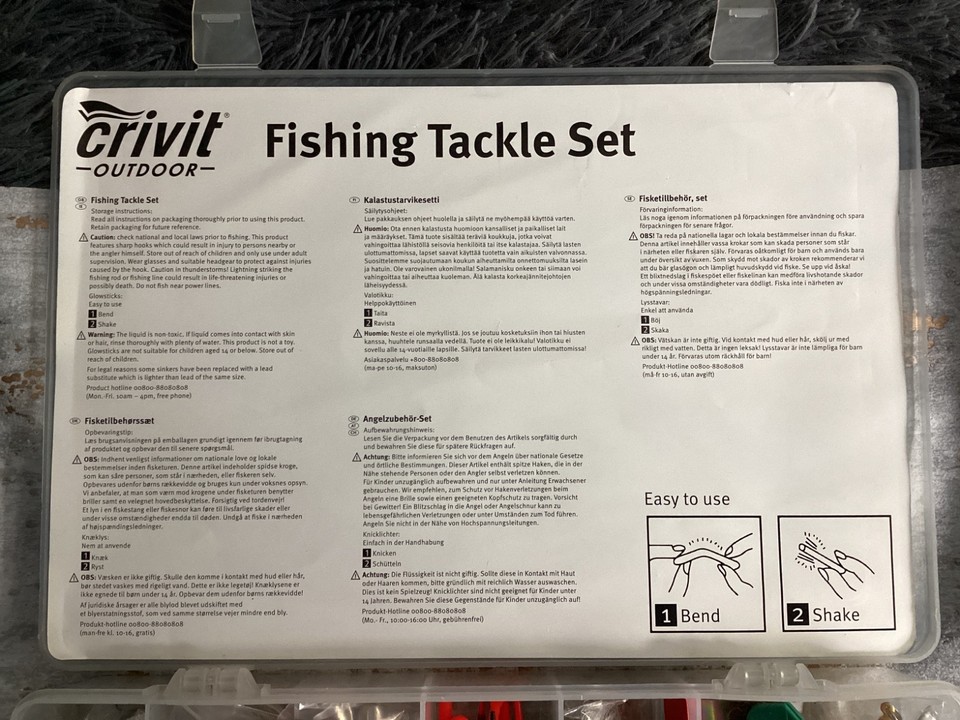 Crivit Outdoor Fishing Tackle Set | eBay UK