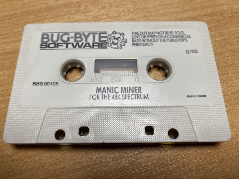 🙇🏻 MANIC MINER SINCLAIR ZX SPECTRUM 128/48K 1983 BUG BYTE SOFTWARE LAMP VSN 🙇 | eBay UK