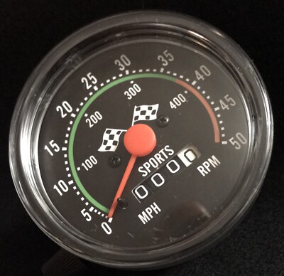 Vintage COLUMBIA SPORTS KING Bicycle Bike SPEEDOMETER (3" Diameter) MPH ...