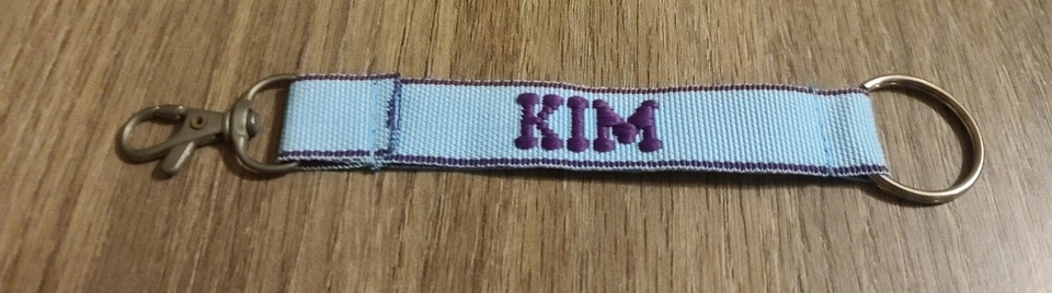 New Kim Personalized Keychain Blue and Purple | eBay