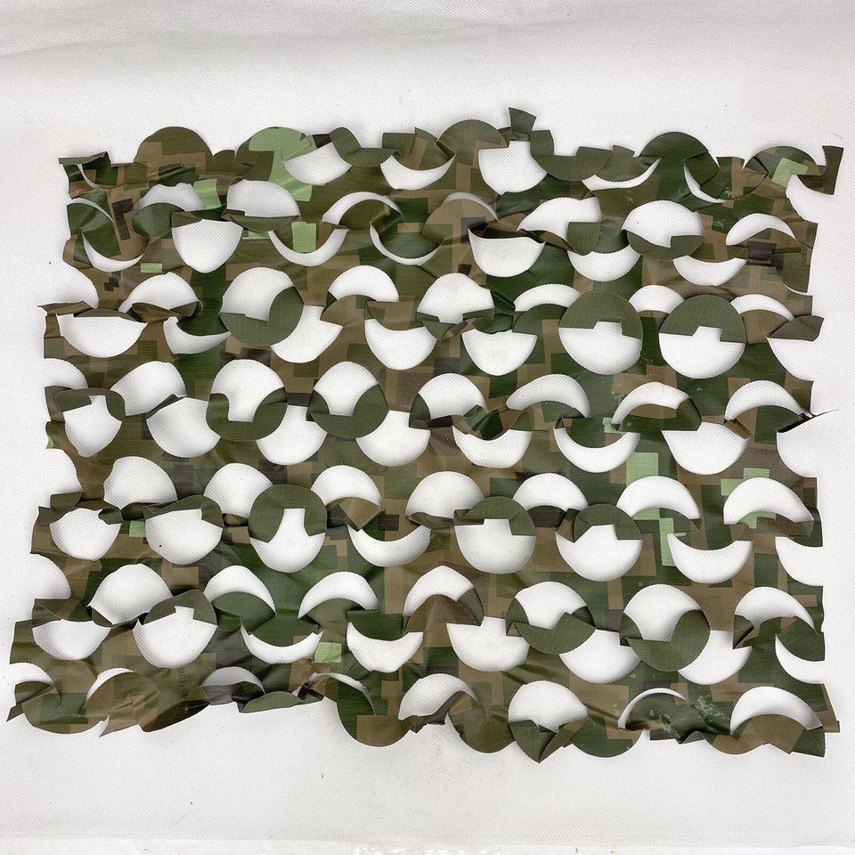 Digital Woodland/OD Reversible Camo Net Helmet Cover Sniper Ghillie ...