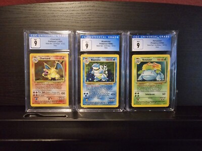 Big 3 Matching Base set CGC 9 Charizard, Balstoise, Venusaur | eBay