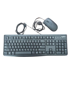 Logitech K120- Wired USB Keyboard Windows PC 820-003288 With Mouse | eBay