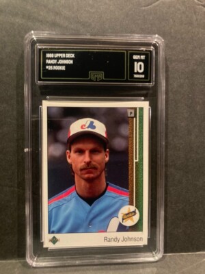 1989 Upper Deck #25 Randy Johnson Rookie Card GMA 10 GEM MINT Montreal ...