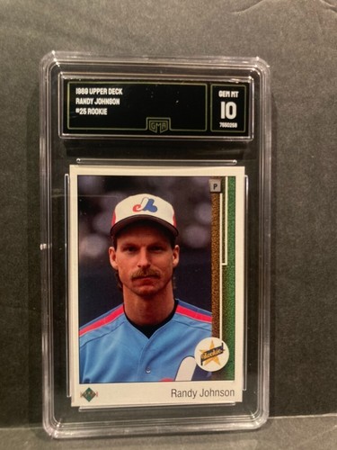 1989 Upper Deck #25 Randy Johnson Rookie Card GMA 10 GEM MINT Montreal ...