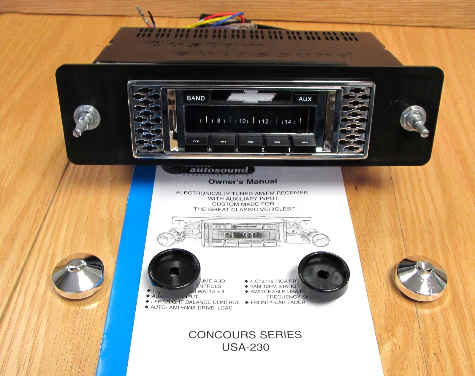 1955 CHEVY AM/FM RADIO CUSTOM AUTOSOUND USA-230 Fits in Stock Dash ...