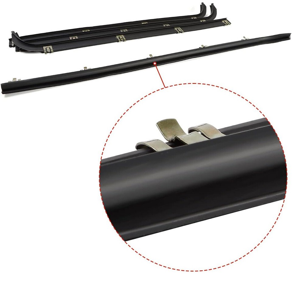 Kit For Chevy GMC Truck Front Door Window Run Sweep Felts Weatherstrip ...