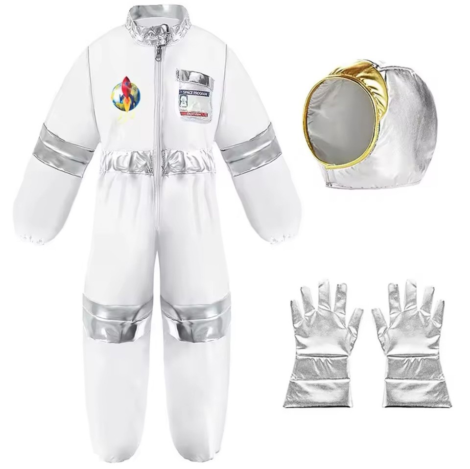 Kids Astronaut Costume Boys & Girls Space Suit Spaceman Outfit ...