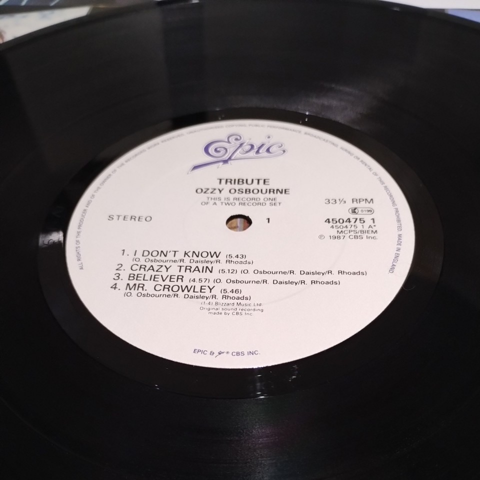 Ozzy Osbourne ‎/ Randy Rhoads – Tribute , Epic – 450475 1 ,2 x Vinyl ...