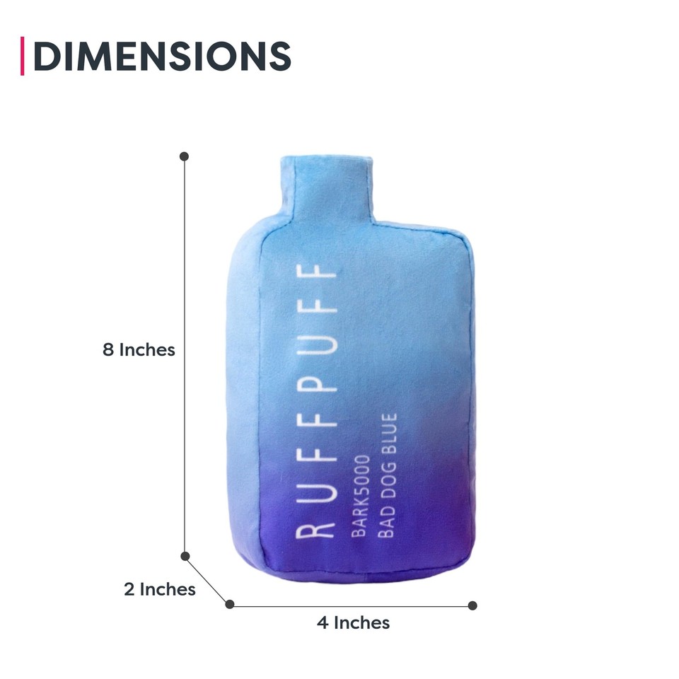 RUFF PUFF Cute Plush Dog Toy - Funny Parody Puppy Toy with Squeaker ...