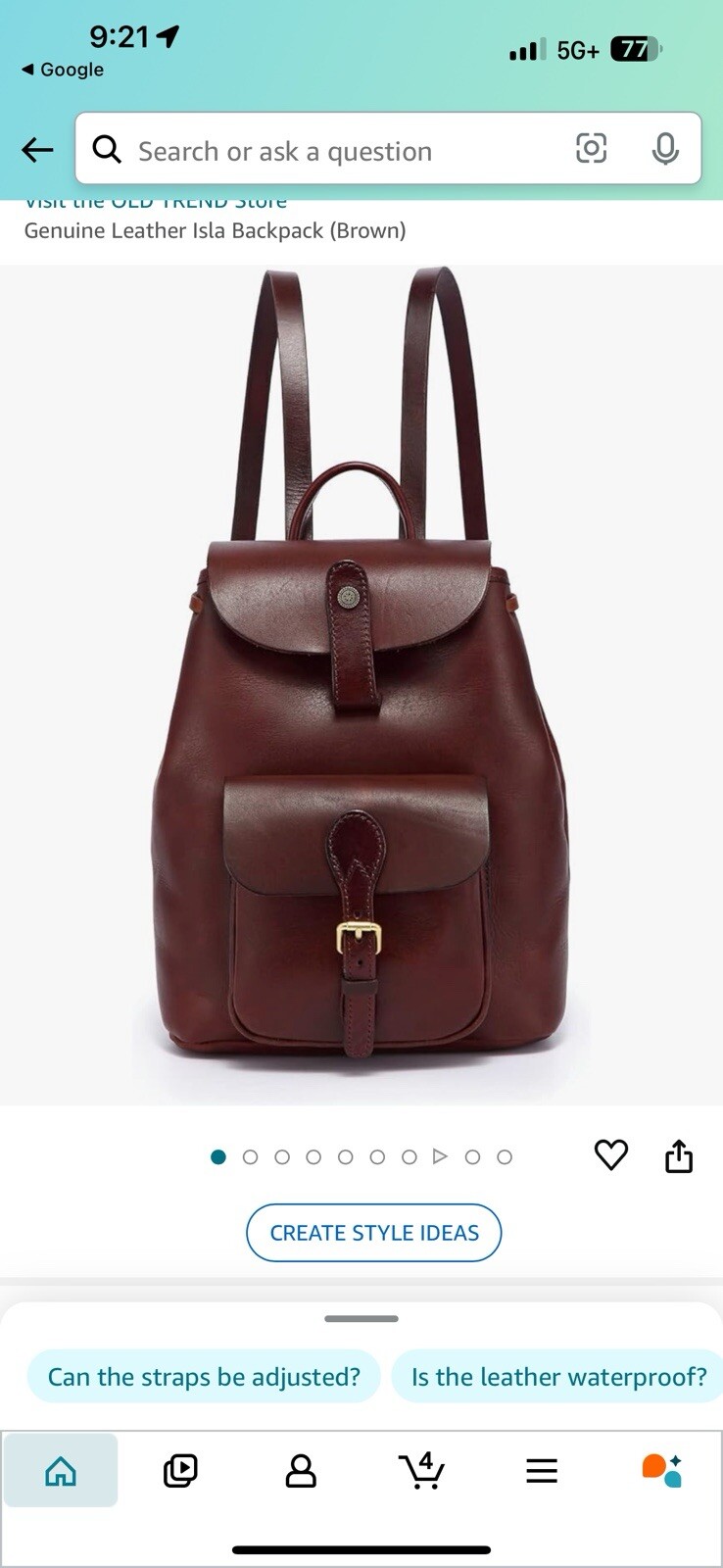 Italian made leather Mini backpack - Gem