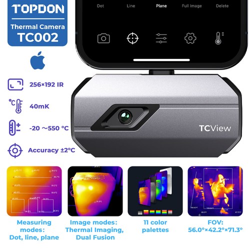 Topdon TC002 iOS Thermal Camera for Smart Phones 850028162903| eBay