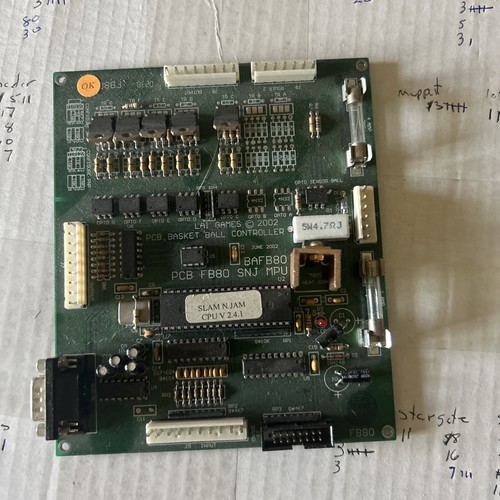 SLAM N JAM basketaball LEISURE & ALLIED CPU mpu arcade game pcb board C76-2 | eBay