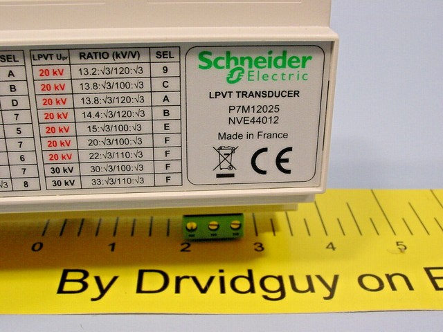 Schneider Electric P7M12025 LPVT Transducer 24-48 VDC 125 VDC 120 VAC ...