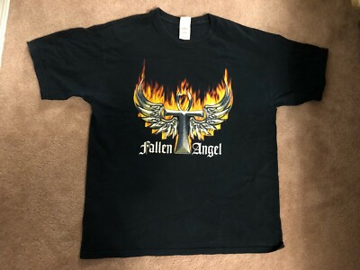 VINTAGE TNA FALLEN ANGEL CHRISTOPHER DANIELS SHIRT BLACK LARGE L ...