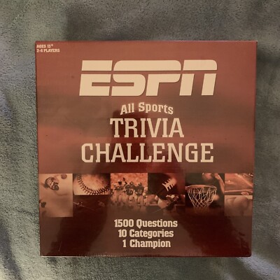 ESPN All Sports Trivia Challenge 1500 Questions 10 Categories Age 13 ...