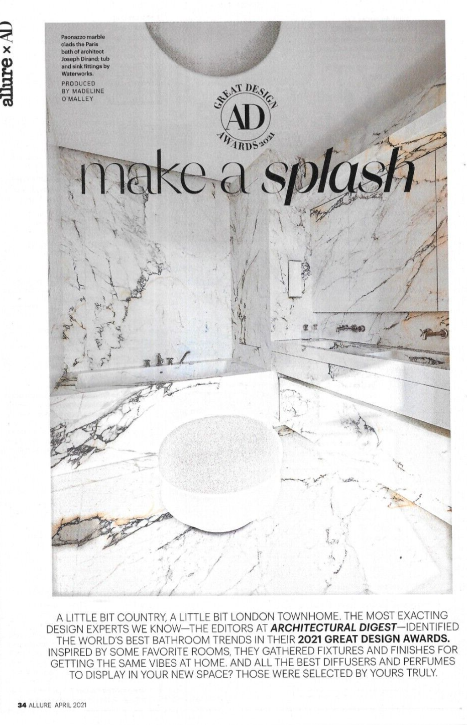 Allure Magazine Alicia Keys Beauty at Home Brie Larson Bath Makeovers ...