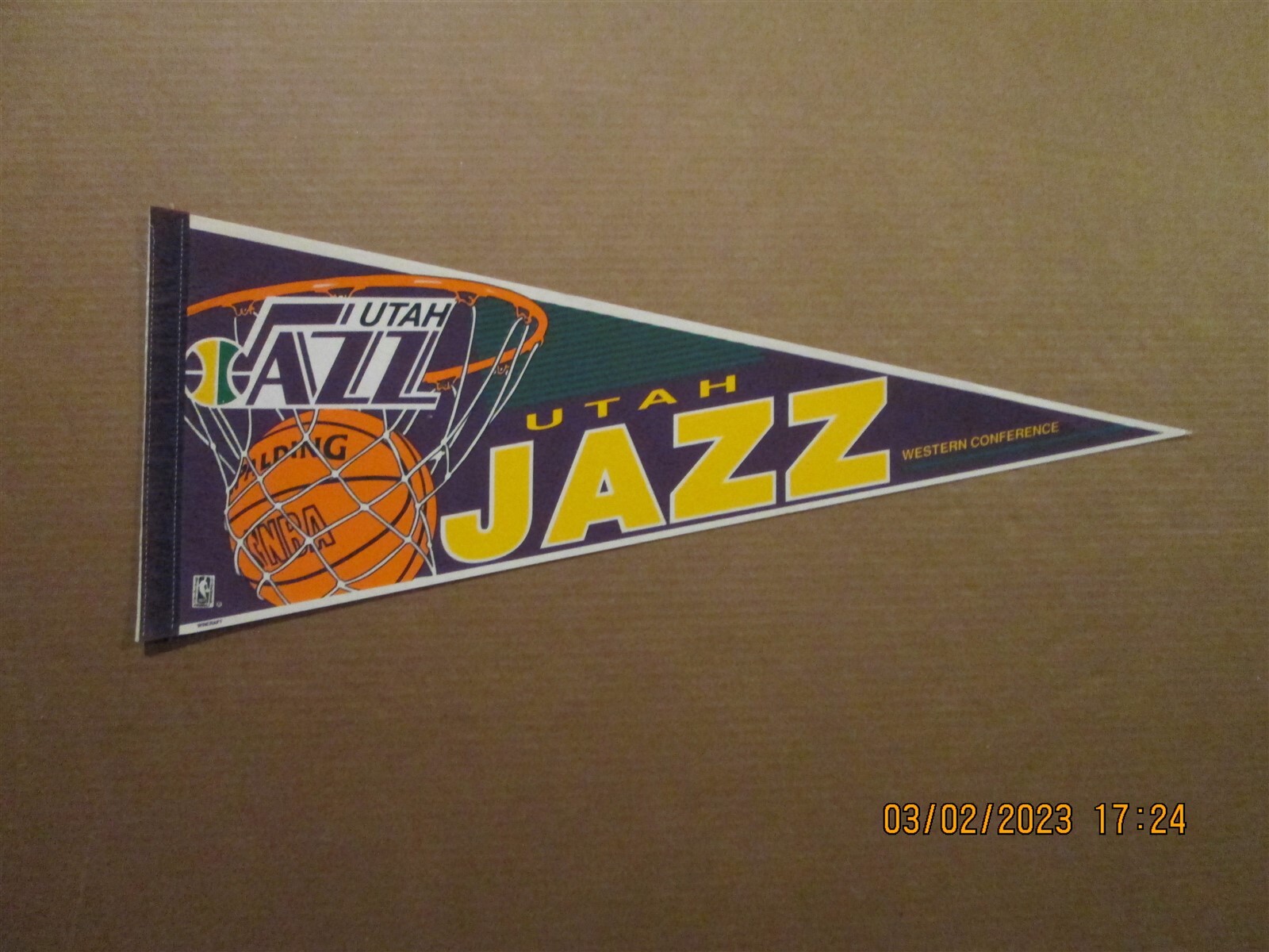 NBA Utah Jazz Vintage 1990's Western Conference Team Logo Basketball ...