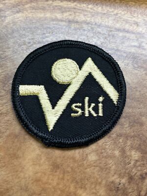 Vtg Unknown Mountain Ski Patch Iron On 2.5” 70s 80s Sew On Skiing | eBay