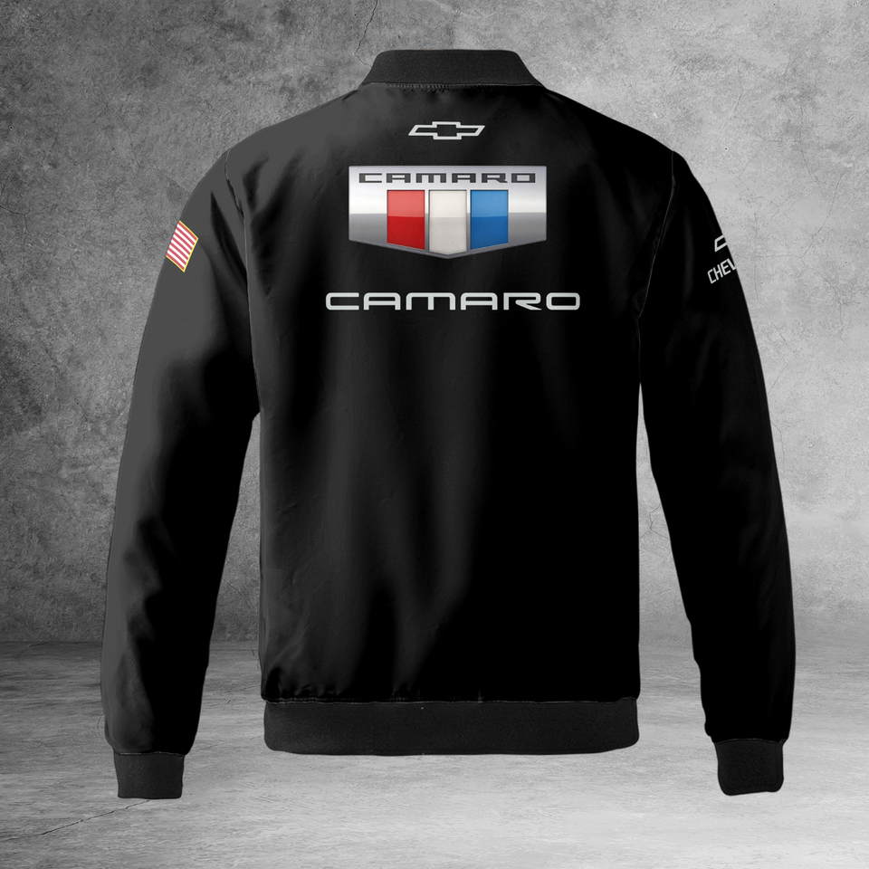 Vintage Camaro Car Lover Jacket, American Muscle Car Windproof Bomber ...