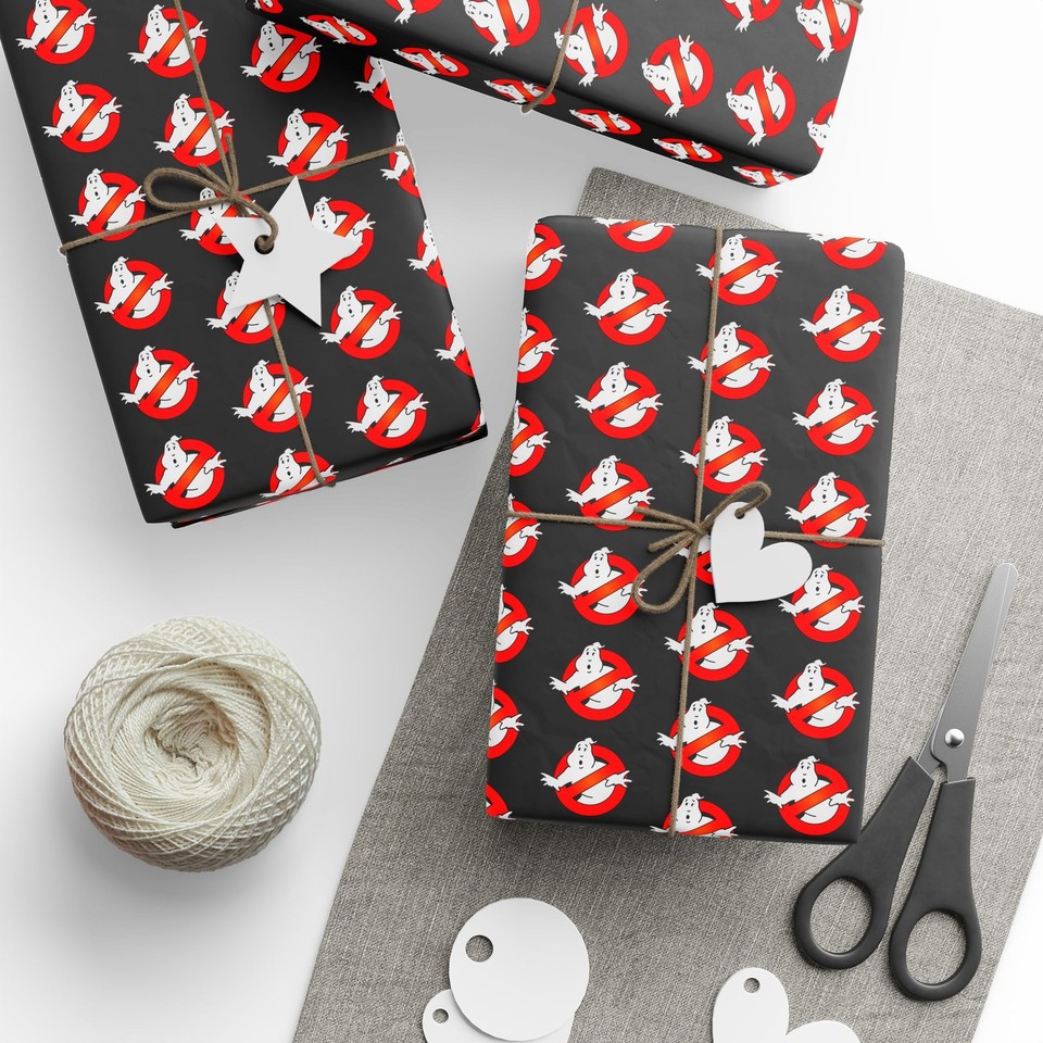 Ghostbusters Gift Wrap, Pop Culture Wrapping Paper, Classic Film Design ...