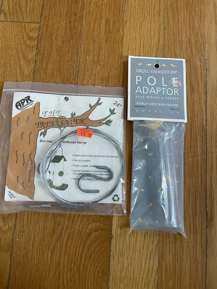 Droll Yankees Pole Adaptor BA Model-clear, And 1 Feeder Cable & Hook ...