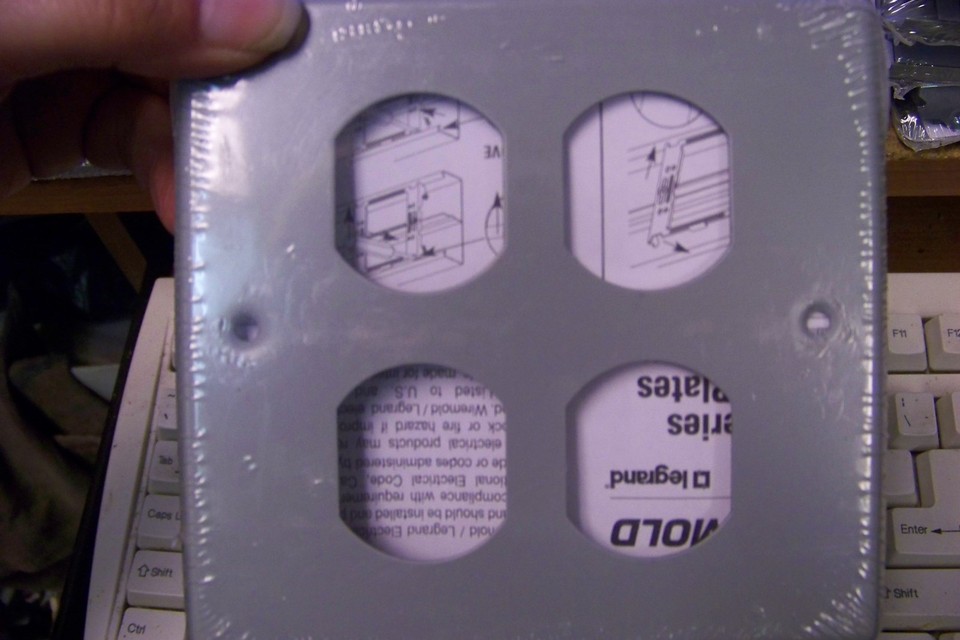 Wiremold G4047BB 2-Gang Cover, (2) Duplex, 4000 Series Raceway, Gray | eBay