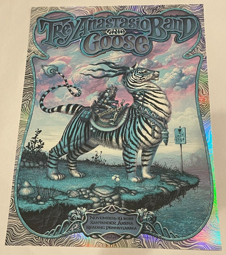 Trey Anastasio & Goose Reading PA Poster By NC Winters S/N Foil AE #33/ ...
