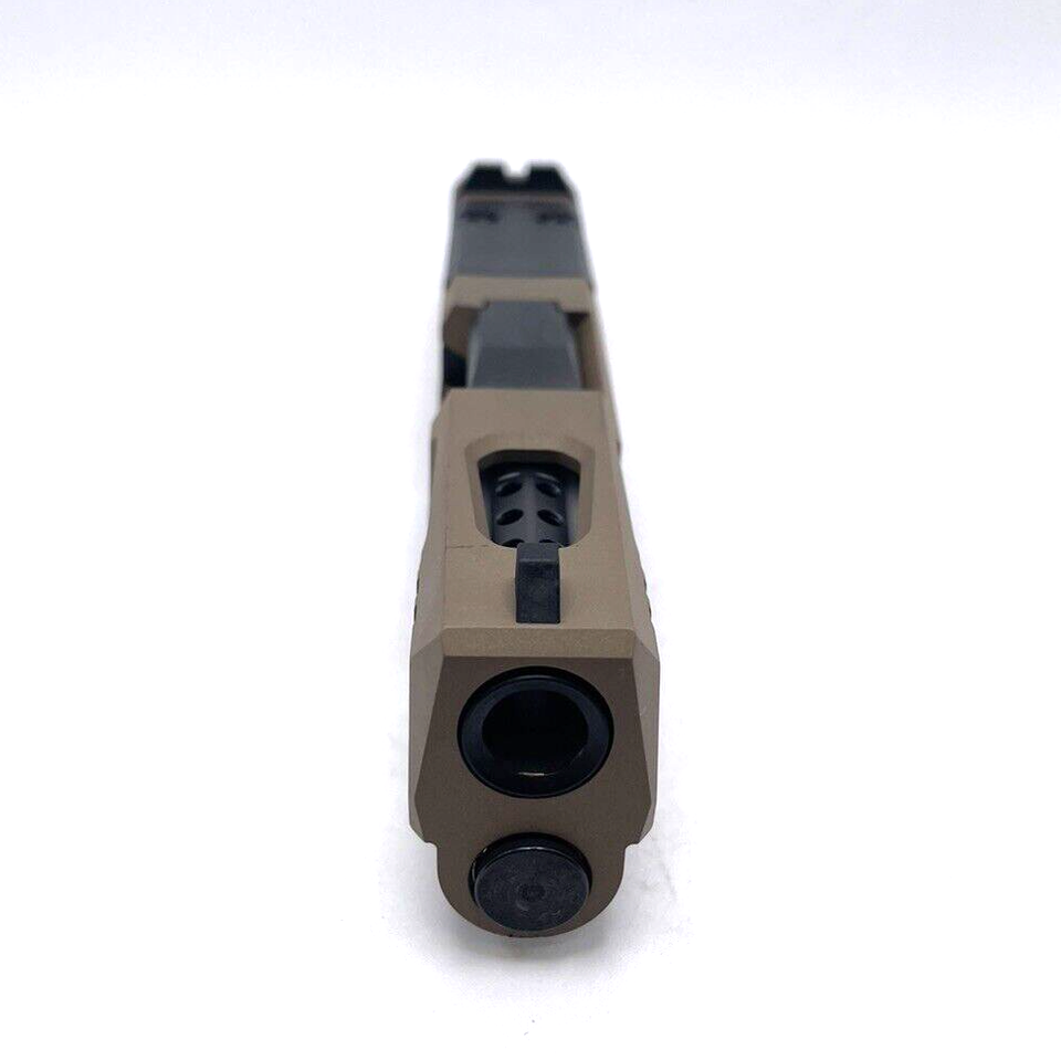 High Table FDE Glock 43 Complete Slide Micro RMSC Cut, Black Ported DLC ...