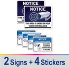 Warning Video Surveillance Signs and Stickers for Business - 6 Pack | eBay