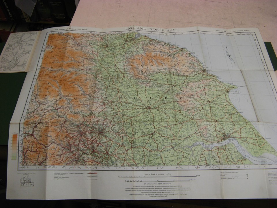 100% ORIGINAL NORTH EAST YORKSHIRE MAP BY ORDNANCE SURVEY C1930 | eBay UK