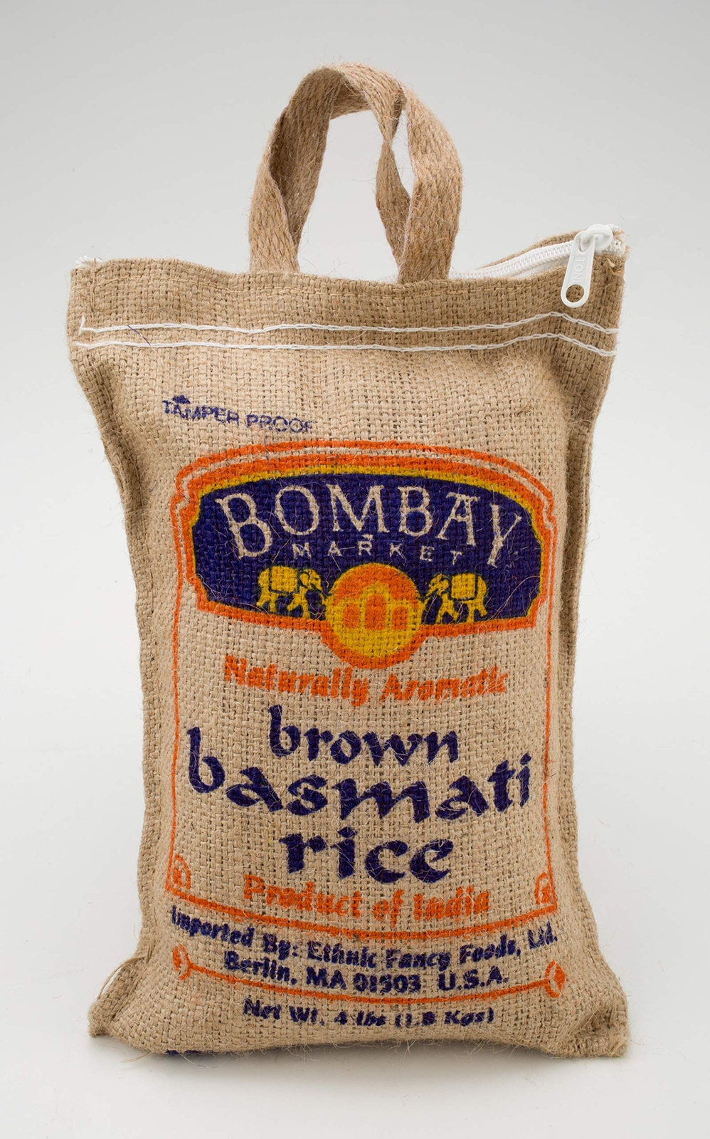 BOMBAY Burlap Rice Bags with Handles & Zipper EMPTY for sale online | eBay
