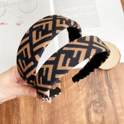 Designer Headband high end Black letter /brown luxury headbands | eBay