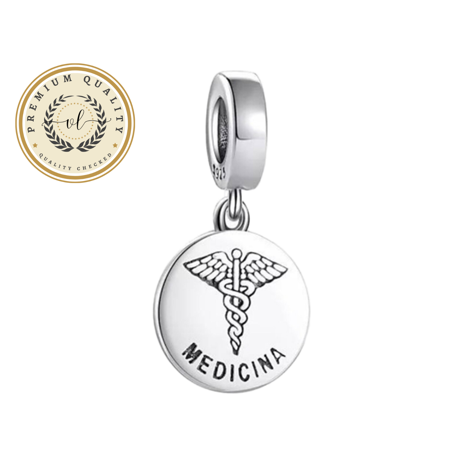 Medicina Charm For Bracelet, Hospital Charm, Sterling Silver Charm | eBay