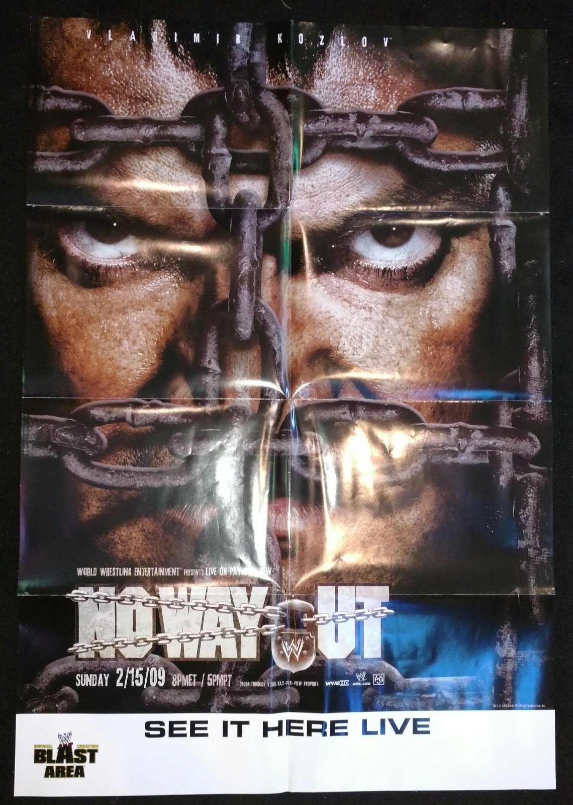 WWE No Way Out 2009 PPV Promotional Poster, Vladimir Kozlov, Very Good ...