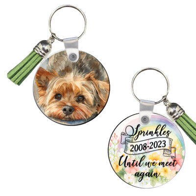 Personalized Pet Memorial Keychain Key Ring Your Pets Photo & Your ...