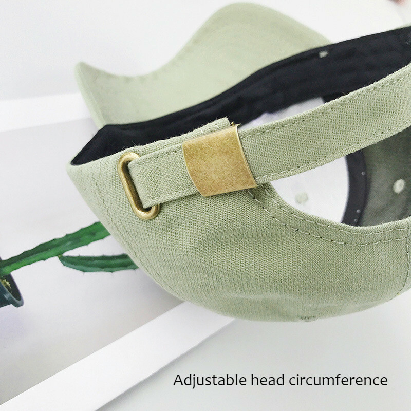 Lady Girls Embroidery Baseball Cap Solid Brim Adjustable Peaked Hat ...