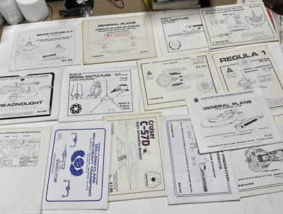 Vintage Lot of 13 Blueprint Packets Star Wars Star Trek Sci-Fi 80's | eBay