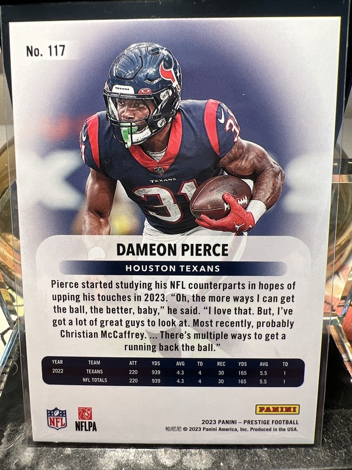 2023 Prestige Football Damien Pierce Blue Insert 167/299 Houston Texans ...