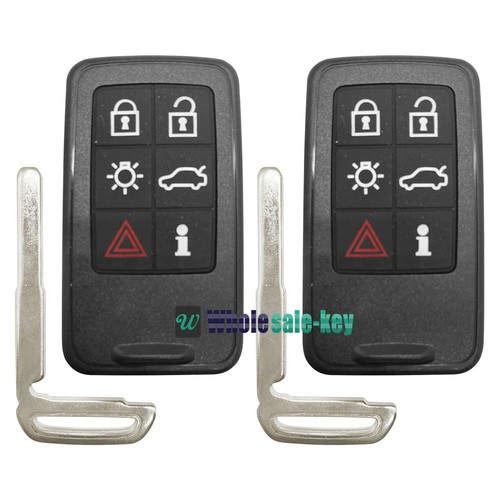 2 Car Key Fob for 2007-2016 VOLVO V60 V70 S60 S80 SMART Remote ...
