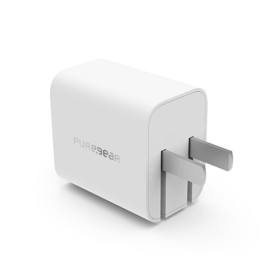 PUREGEAR LightSpeed 20W Single USB-C PD Wall Charger - Foldable prongs ...