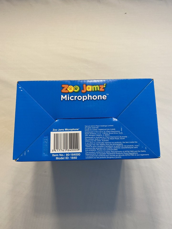 Vtech Zoo Jamz Sing & Learn Microphone 80 Plus Songs Age 1-1/2 To 4 ...