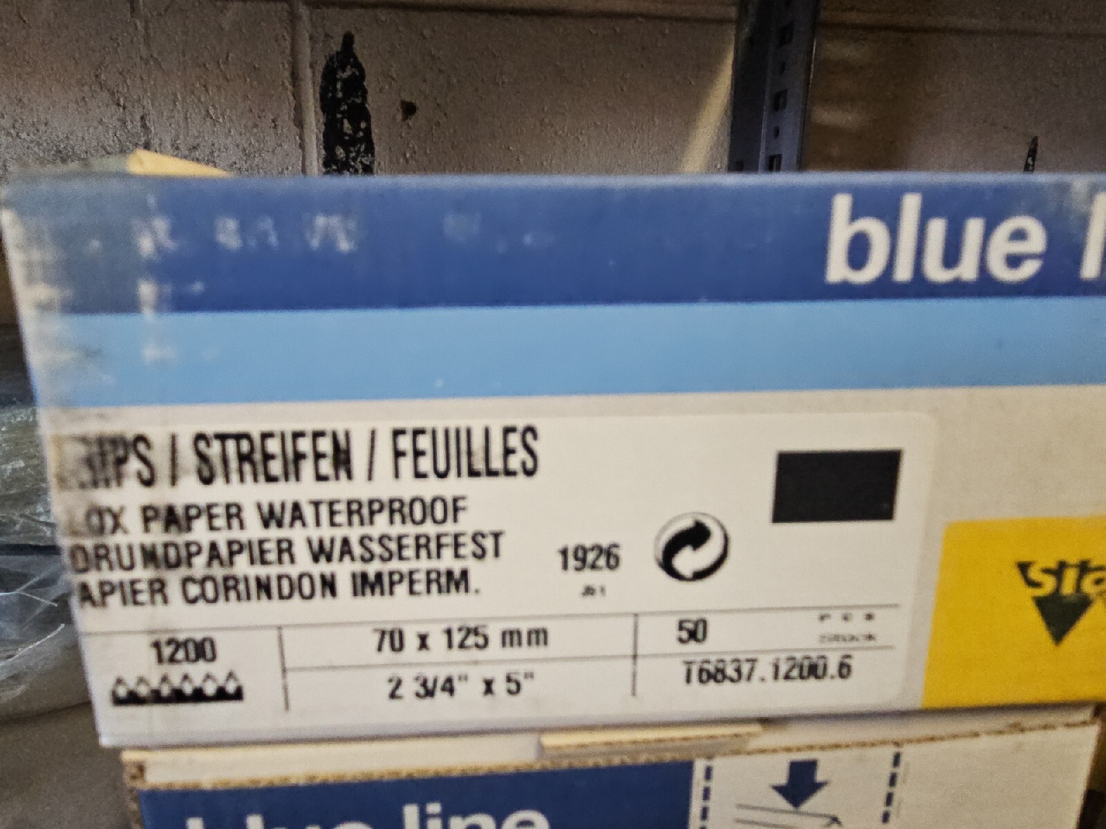 Blue Line Siafast Alox Waterproof Paper Strips 2 3/4" X 5" 50 Pc Box ...