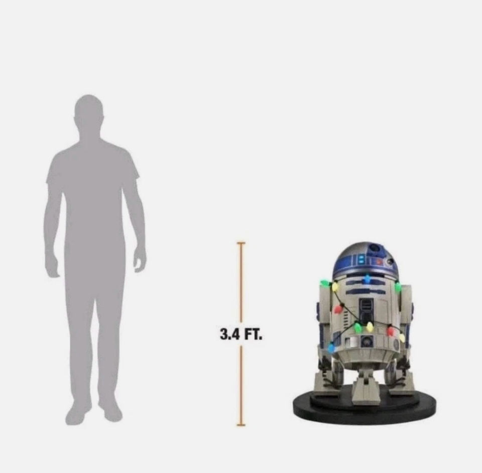 STAR WARS R2D2 CHRISTMAS DECORATION ANIMATRONIC HOME DEPOT 3.5 FT IN HAND!!!!!!! | eBay