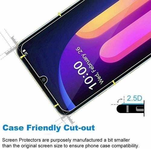 【2 Pack】Real Tempered Glass Screen Protector Cover For LG V60 ThinQ 5G ...