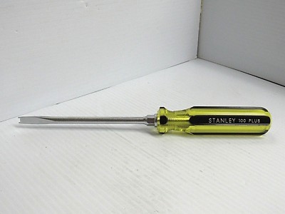 NEW STANLEY 100 PLUS STANDARD SLOTTED SCREWDRIVER 66-166 66166 | eBay