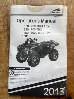 2013 Arctic cat ATV operators manual part number 2259–433 used | eBay