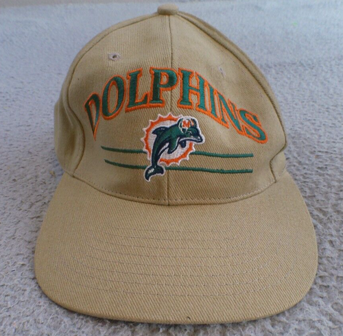 Miami Dolphins Hat One Size Beige Baseball Cap Adjustable Embroidered ...